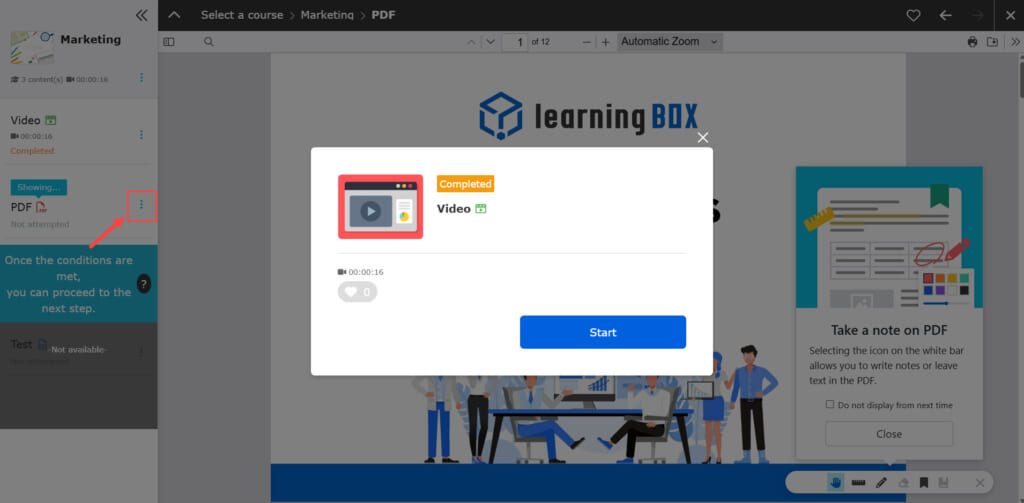 Course Navigation｜How to use learningBOX